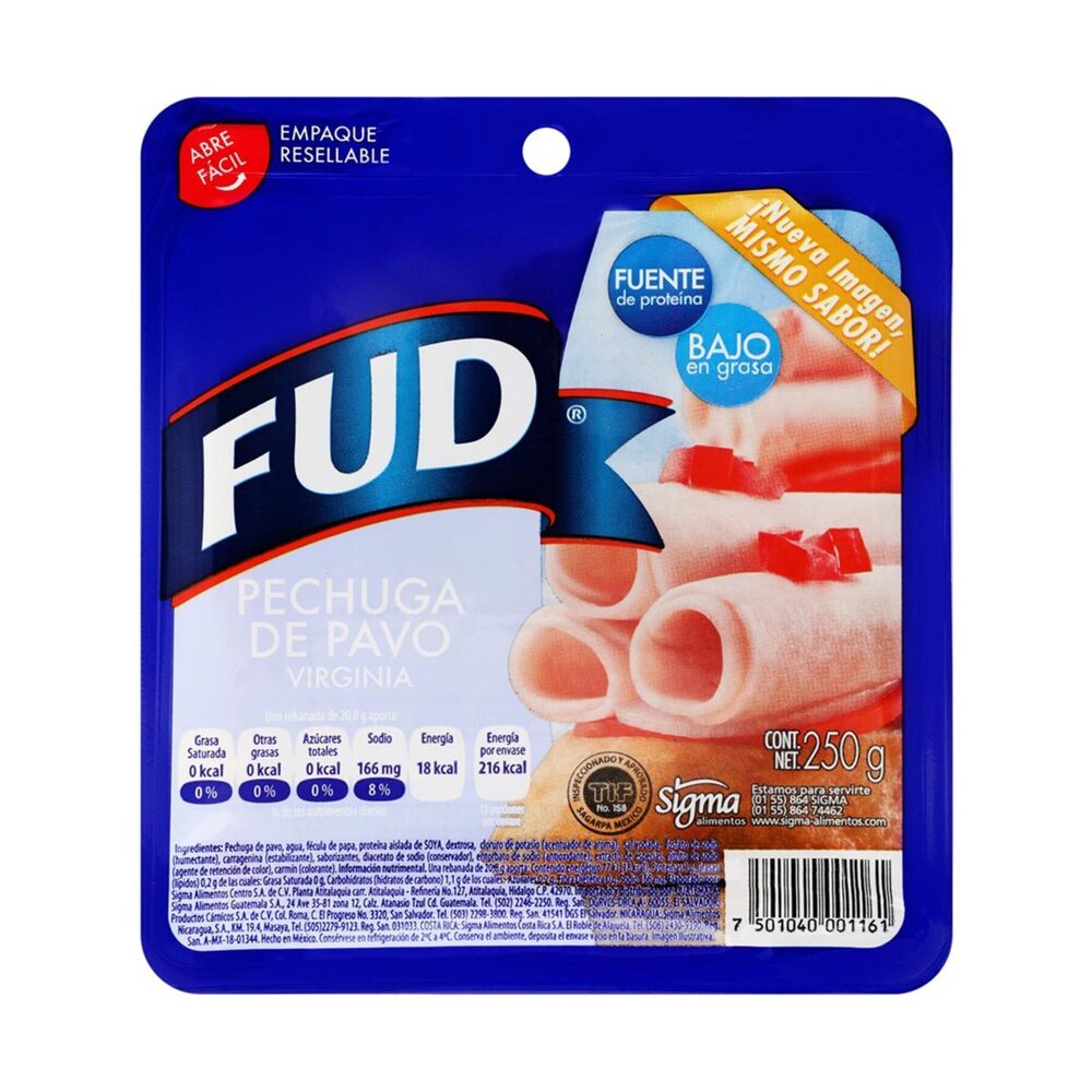 Jamón Pechuga De Pavo Fud 250 Gr. | CCK