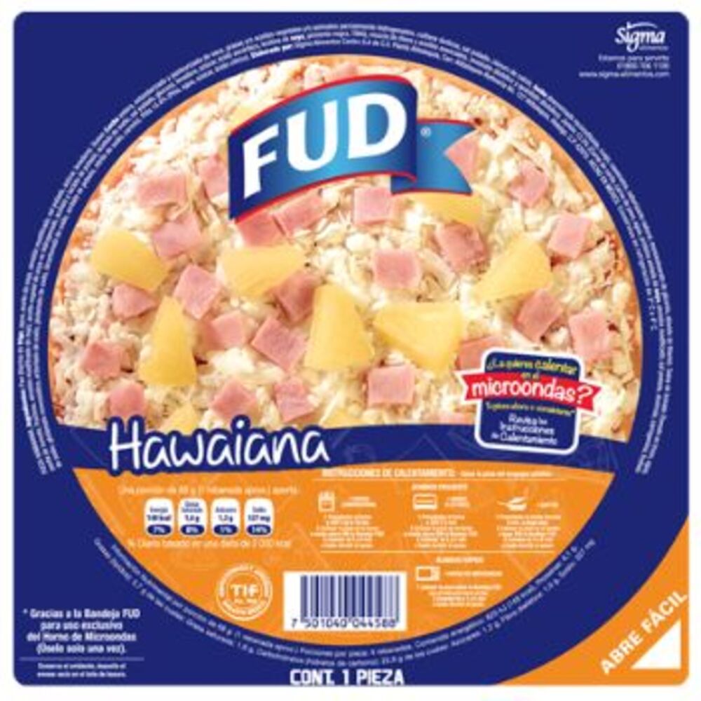Pizza Hawaiana Individual Fud 240 Gr | CCK