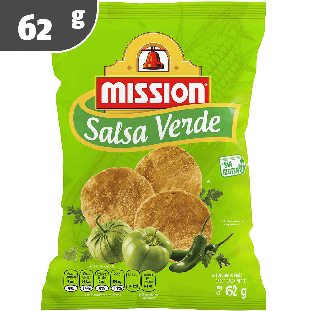 Chips Mission Salsa Verde 62gr | CCK