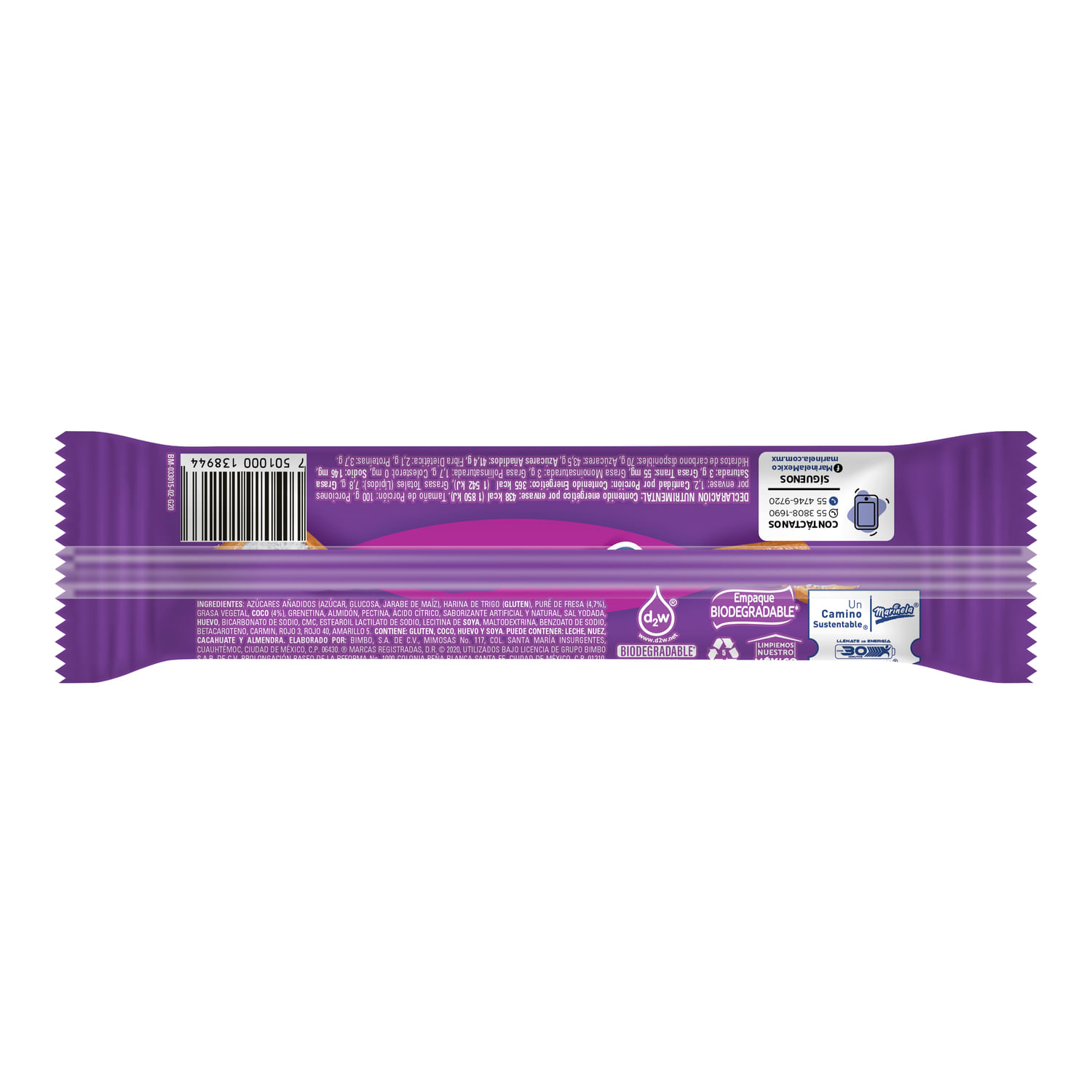 Galleta Marinela Sponch con Malvavisco 120gr | CCK
