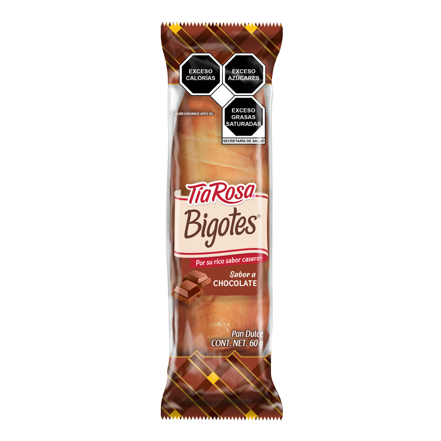 Pan dulce Tía Rosa Bigotes Chocolate 60gr | CCK